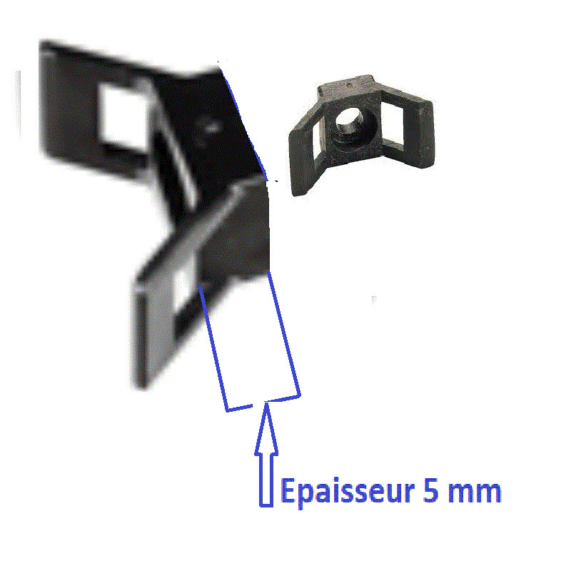 Colliers de serrage Rilsan Noir 360 mm x 9 mm + Embase à visser lot 100 ...