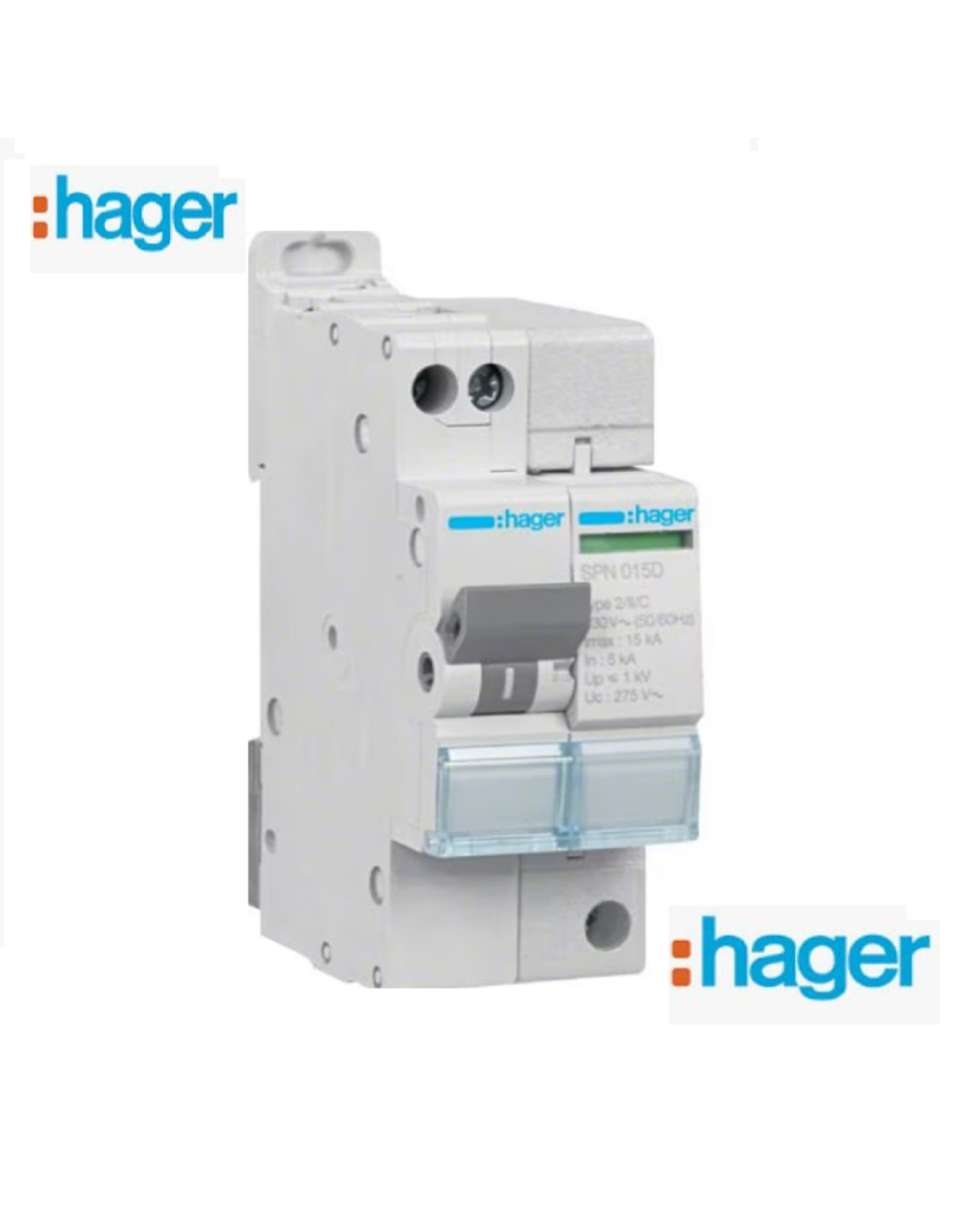 Parafoudre monophasé autoprotégé et débrochable type 2 15kA 230V ...